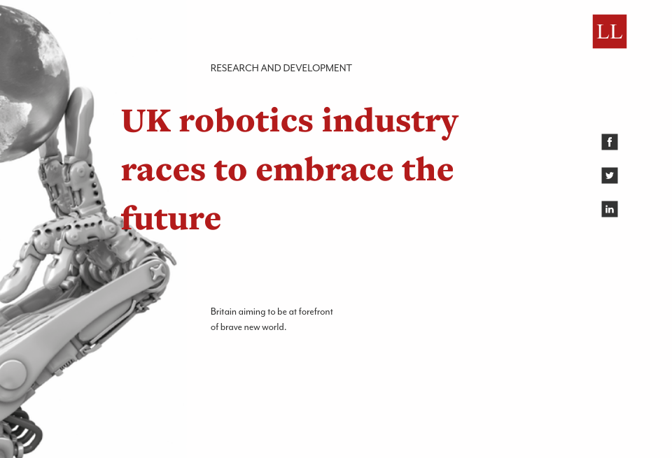 UK robotics industry races to embrace the future Digimag - Leasing Life ...